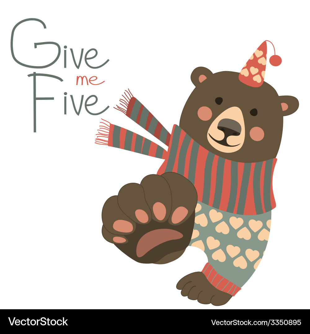 Give me five Royalty Free Vector Image - VectorStock