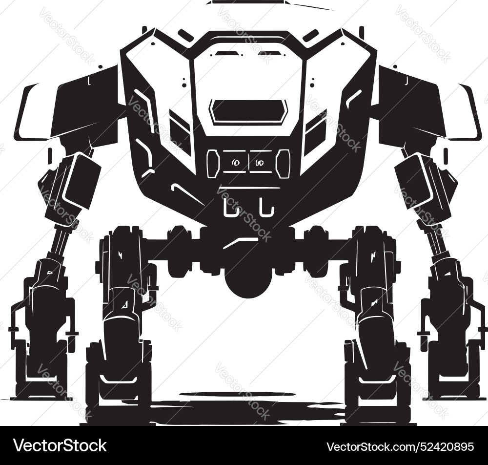 Mechanical gladiator war robot design combat Vector Image