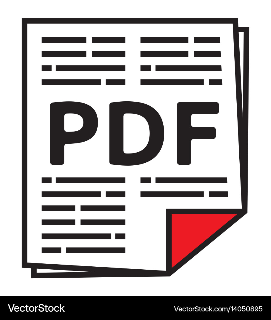 Pdf file Royalty Free Vector Image - VectorStock