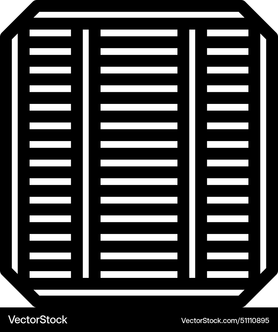 Photovoltaic cells solar panel line icon Vector Image