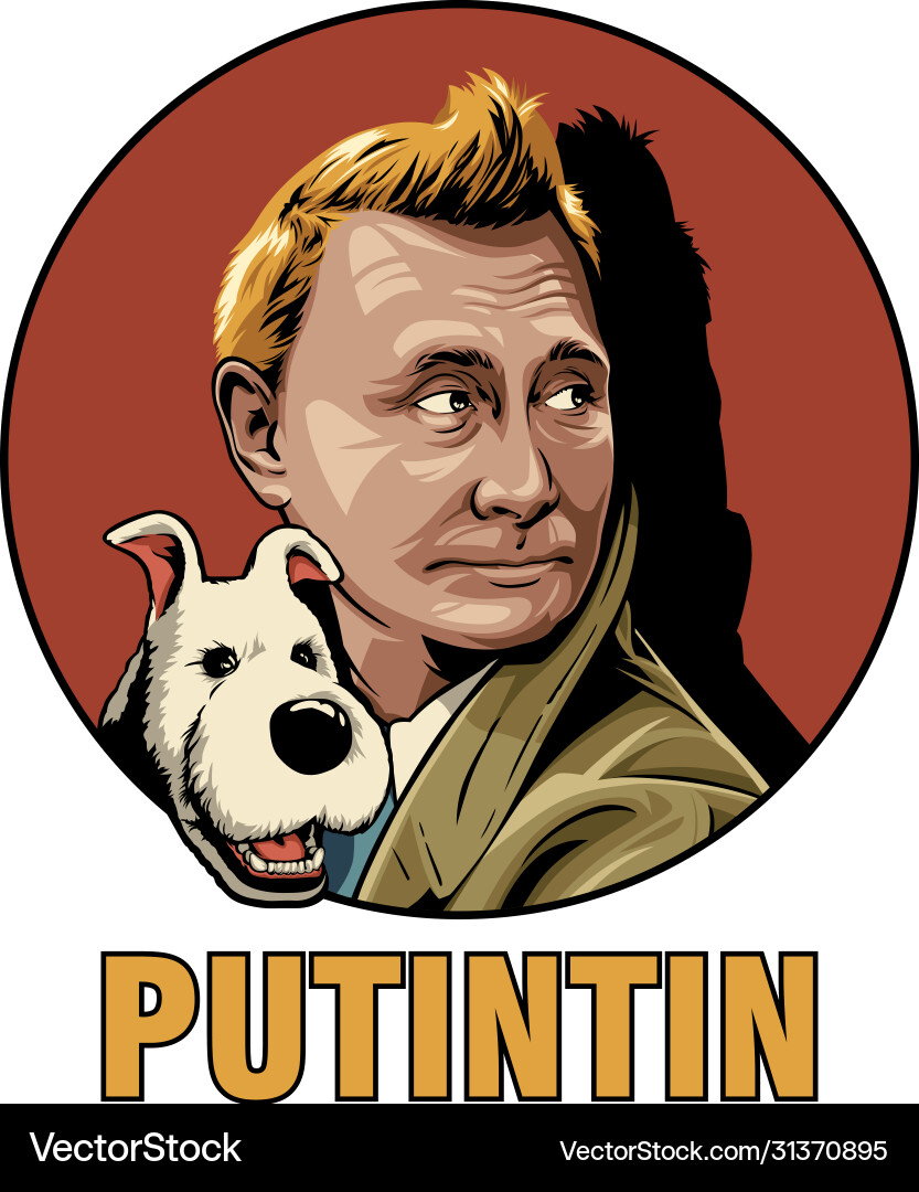 Putintin - The Russian Dog Royalty Free Vector Image