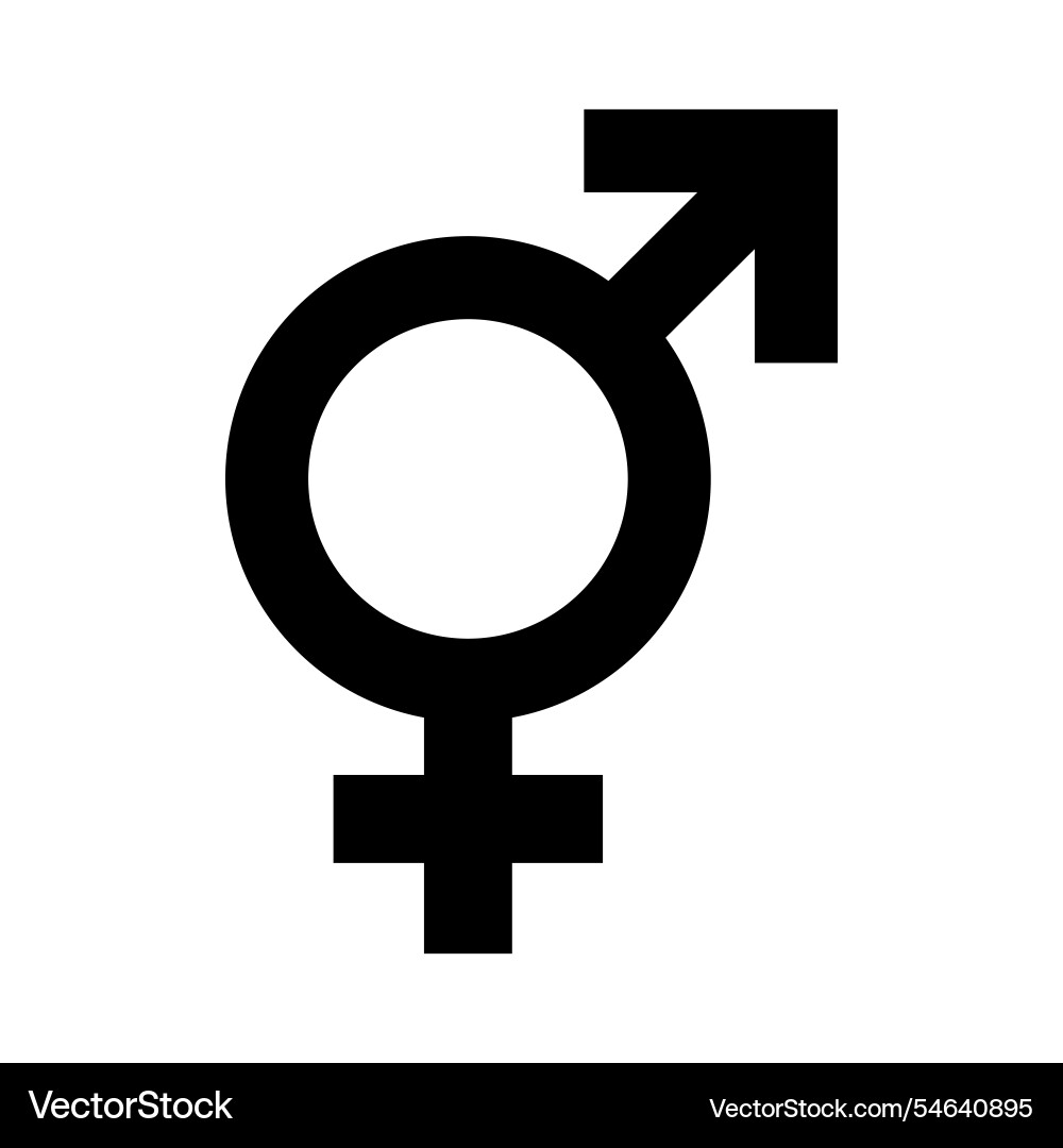 Transgender gender icon Royalty Free Vector Image
