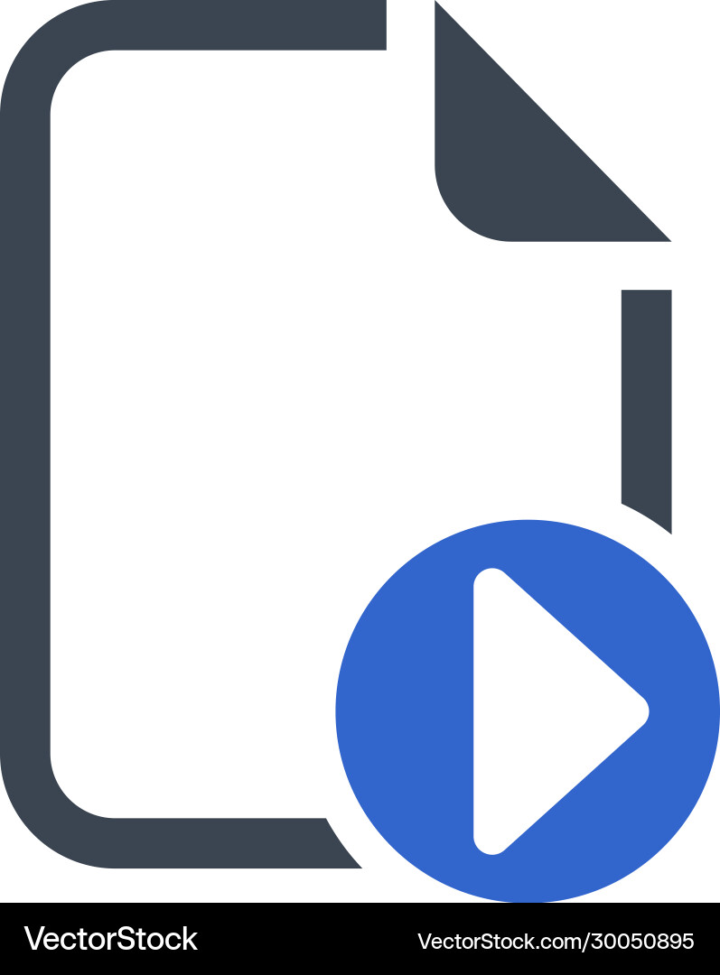 Video file icon Royalty Free Vector Image - VectorStock