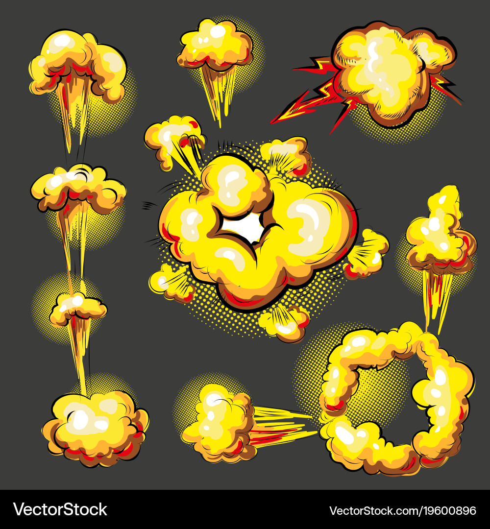 Comic Explosion Burst Royalty Free Vector Image