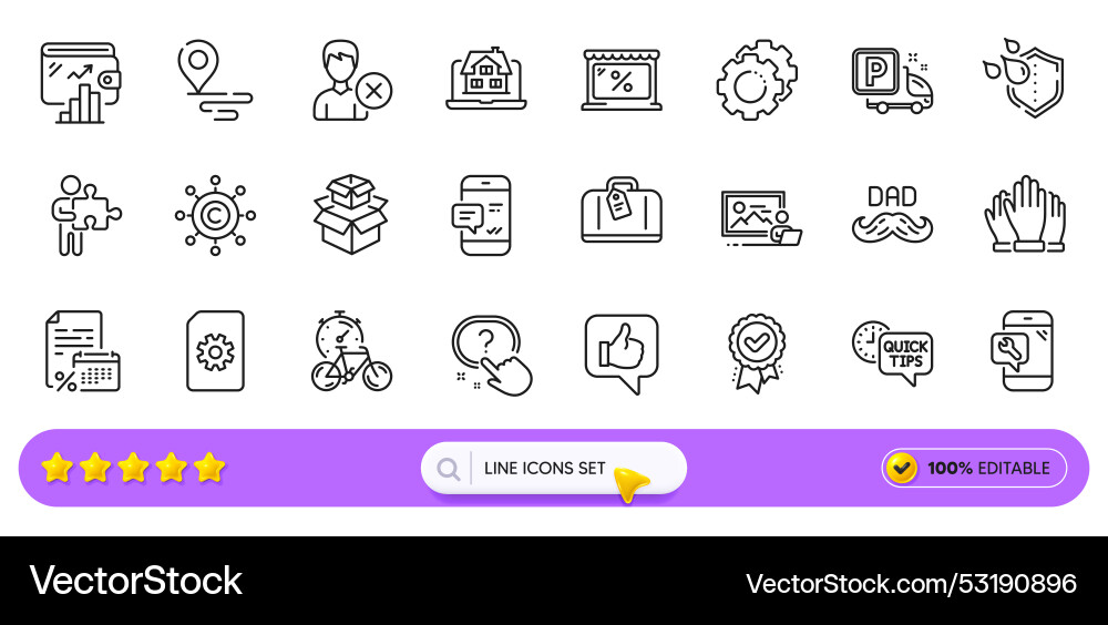 Copywriting network phone repair and like line Vector Image