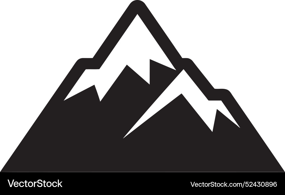 Darkened mountain Royalty Free Vector Image - VectorStock