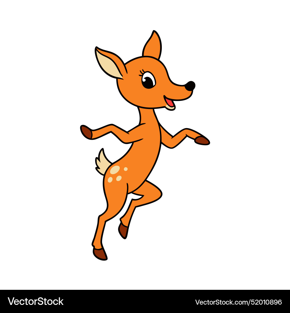 Fallow deer dancing icon Royalty Free Vector Image