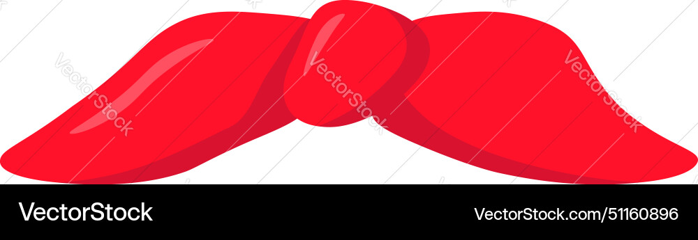 Flat cartoon red chefs scarf icon Royalty Free Vector Image