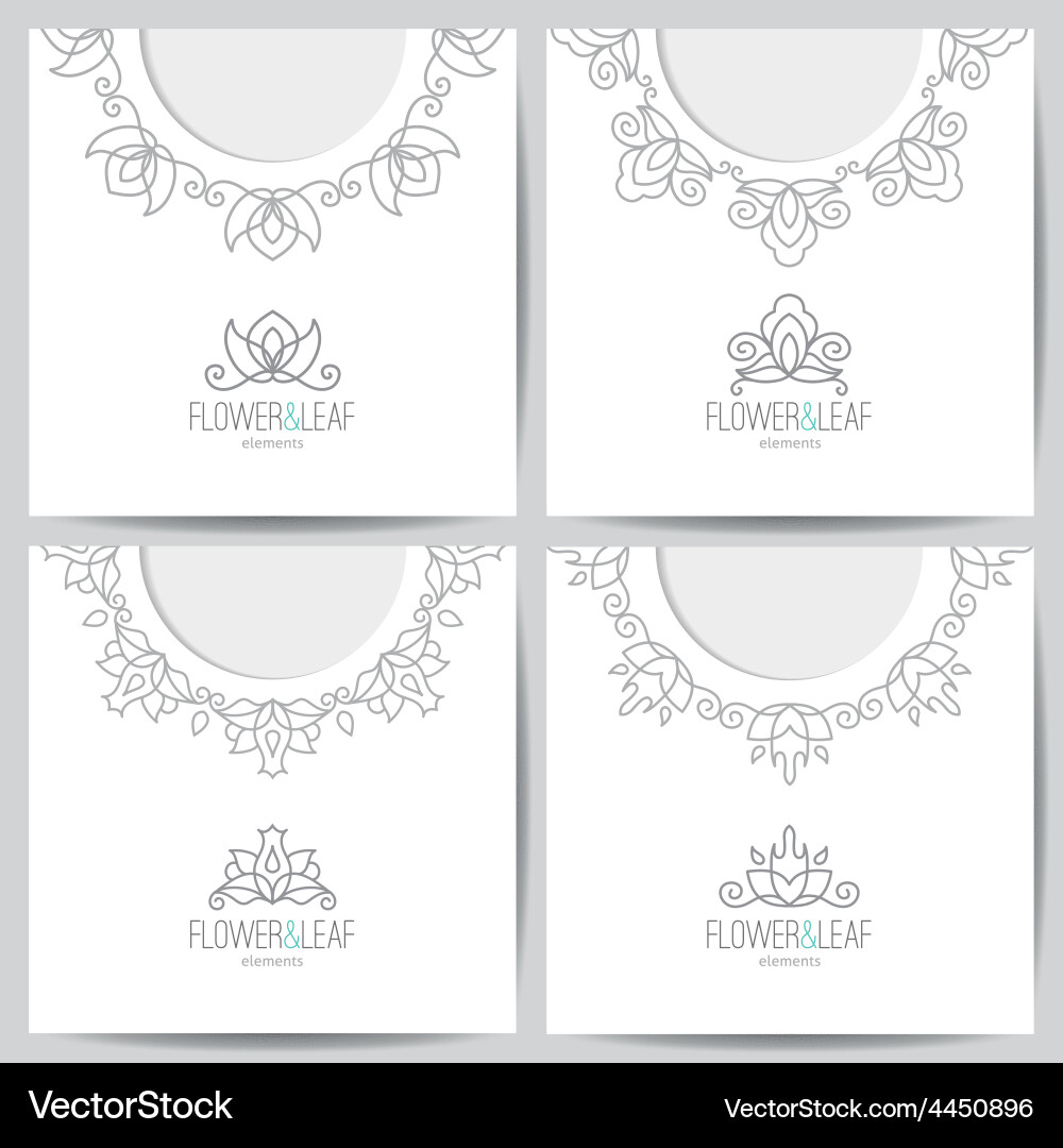 Floral logo Royalty Free Vector Image - VectorStock