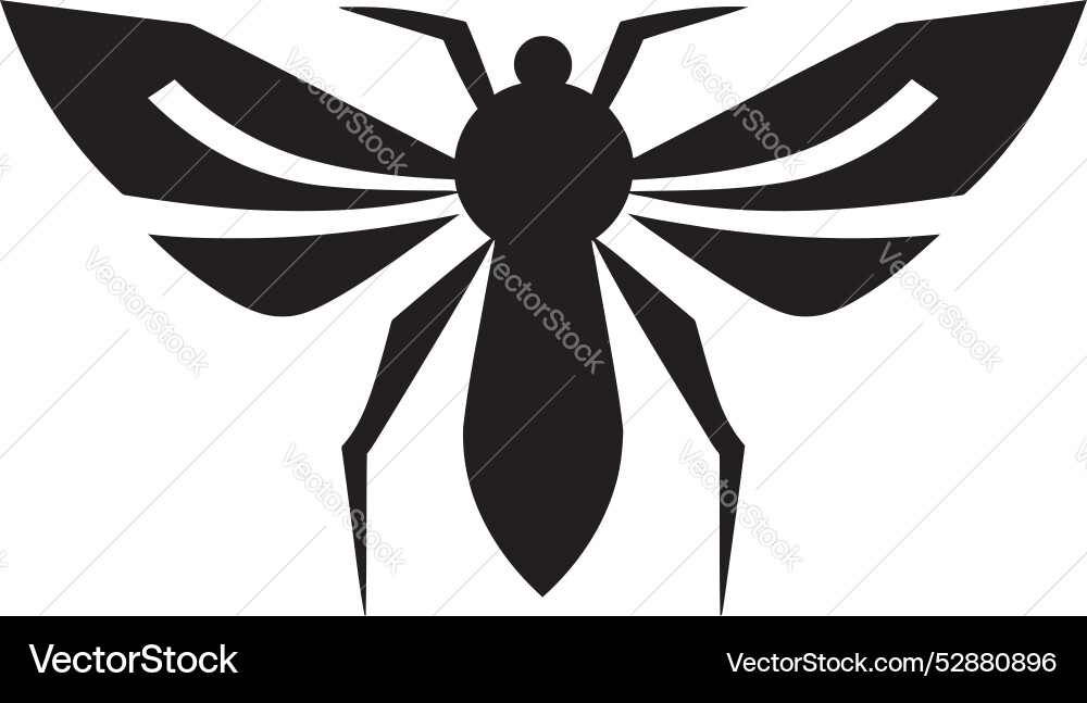 Hawk wasp artwork black beauty insect logo Vector Image