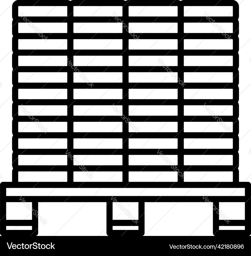 Icon of construction pallet Royalty Free Vector Image