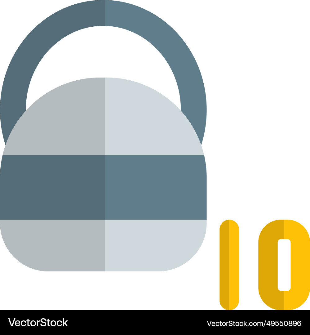 Kettle bell heavy lifting set 10 kilos isolated Vector Image