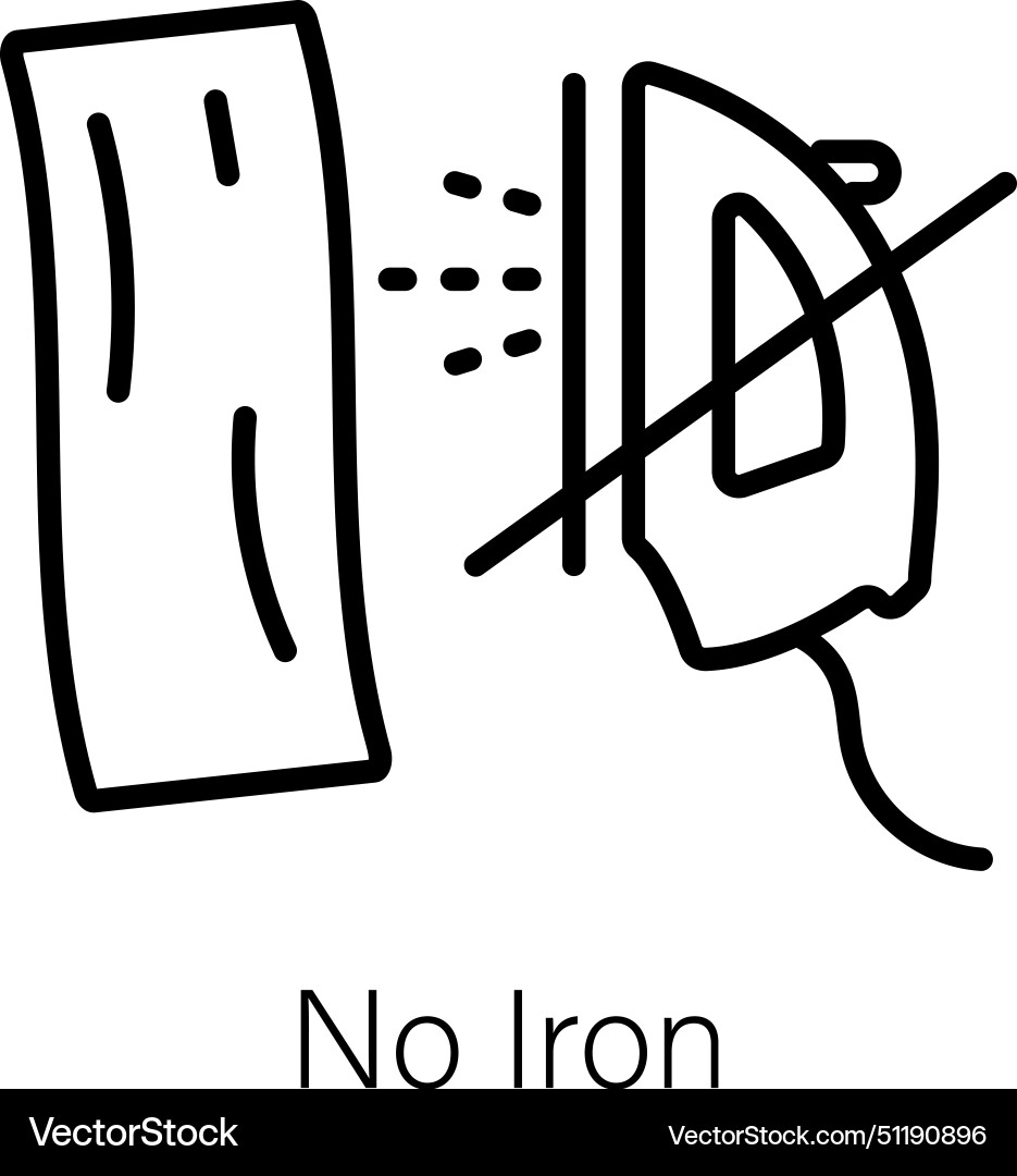 No iron Royalty Free Vector Image - VectorStock