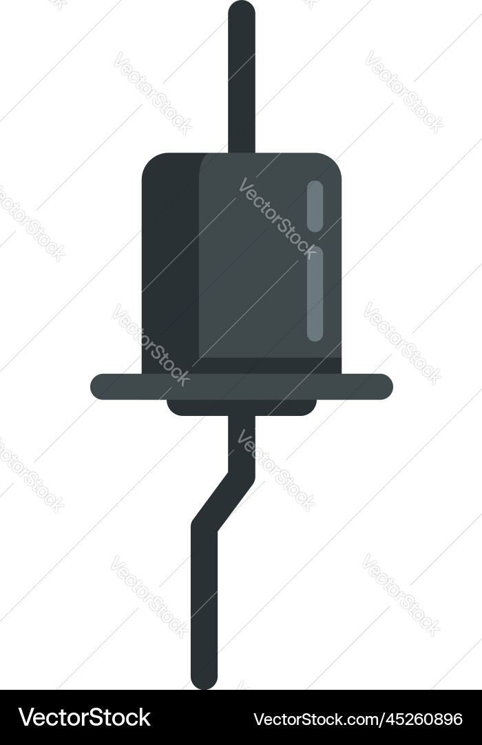 Panel Diode Icon Flat Semiconductor Light Vector Image