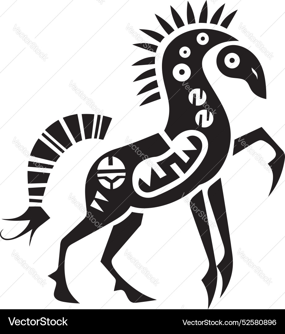 Southwest spirit guide black logo design Vector Image