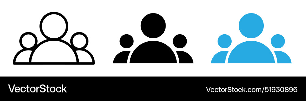 Team icon featuring collaborative efforts and Vector Image