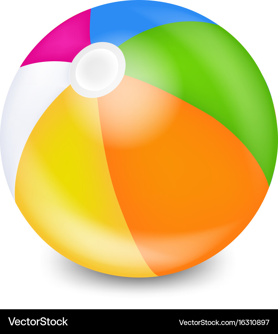 Beach ball Royalty Free Vector Image - VectorStock