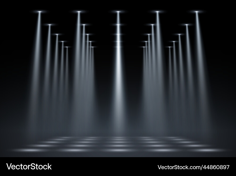 Black hall with light rays effect Royalty Free Vector Image