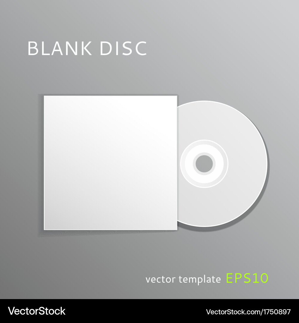 Blank disc Royalty Free Vector Image - VectorStock