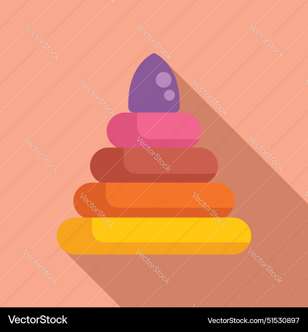Colorful toy pyramid inspiring early learning Vector Image