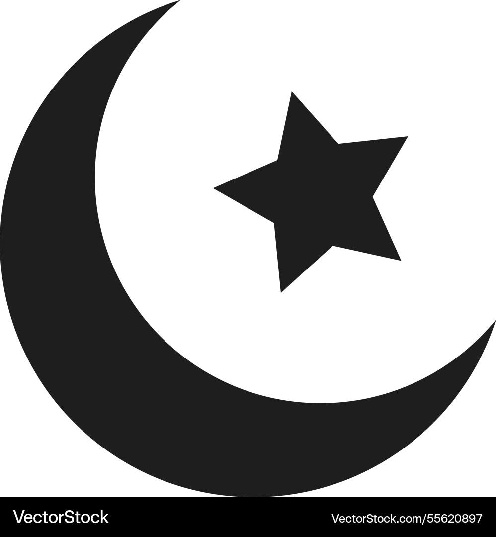 Crescent Mond und Stern-Ikone - islamisch religiöse