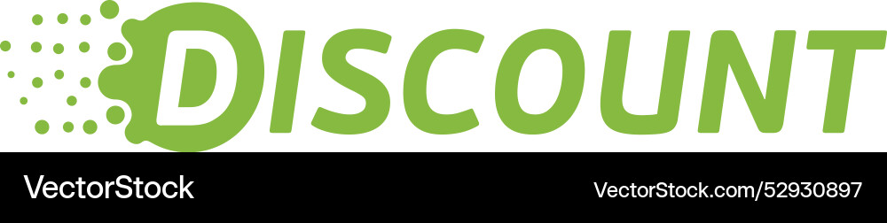 Discount logo design template Royalty Free Vector Image