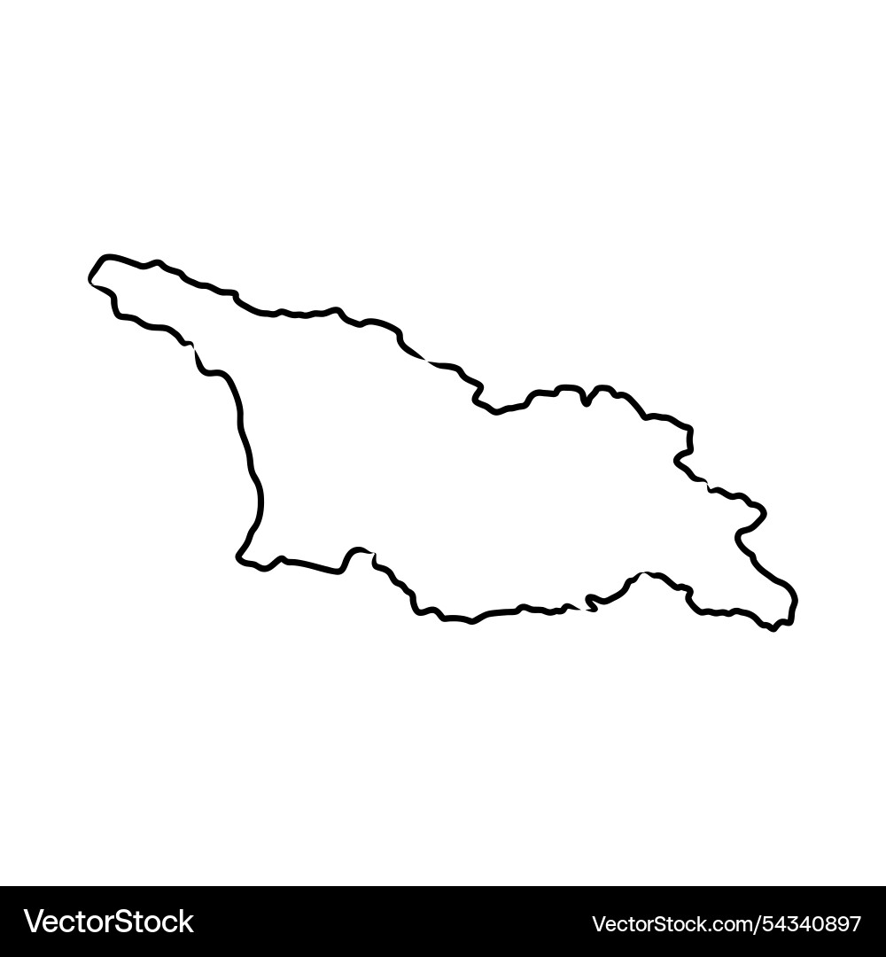 Doodle map of georgia sketch Royalty Free Vector Image