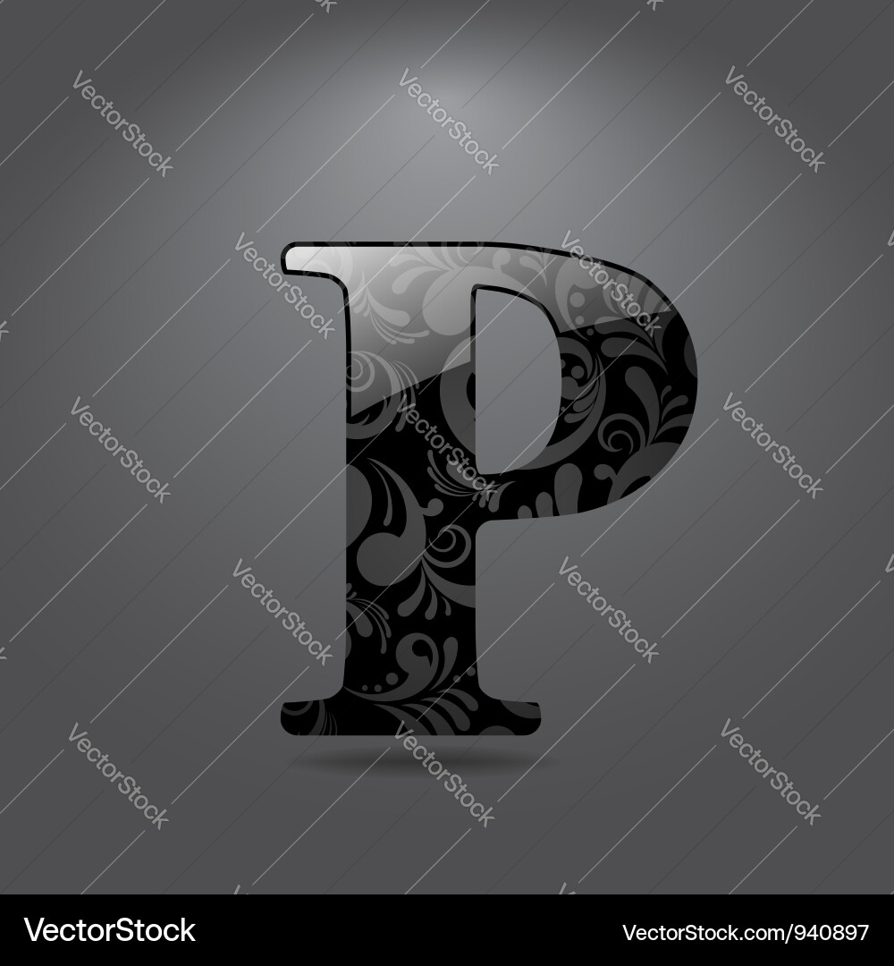 Letter p Royalty Free Vector Image - VectorStock
