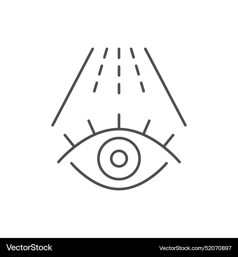 Sensitivity to light line icon Royalty Free Vector Image