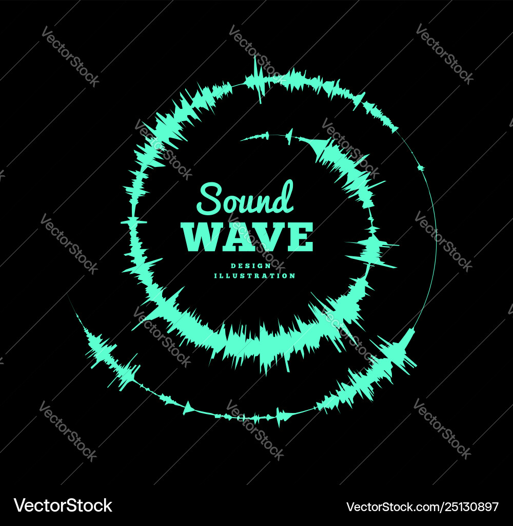 Sound Wave Spiral - Audio Graphic Royalty Free Vector Image