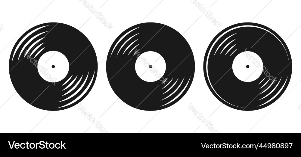 Vinyl plate disc record icon Royalty Free Vector Image