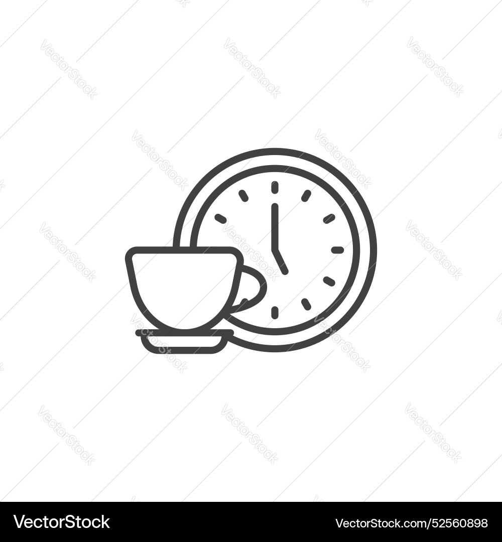 Break icon set on white background Royalty Free Vector Image