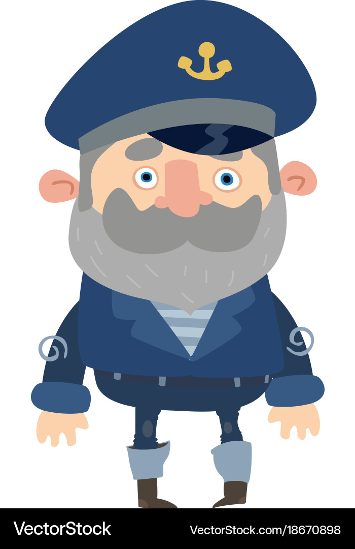 Cartoon captain Royalty Free Vector Image - VectorStock