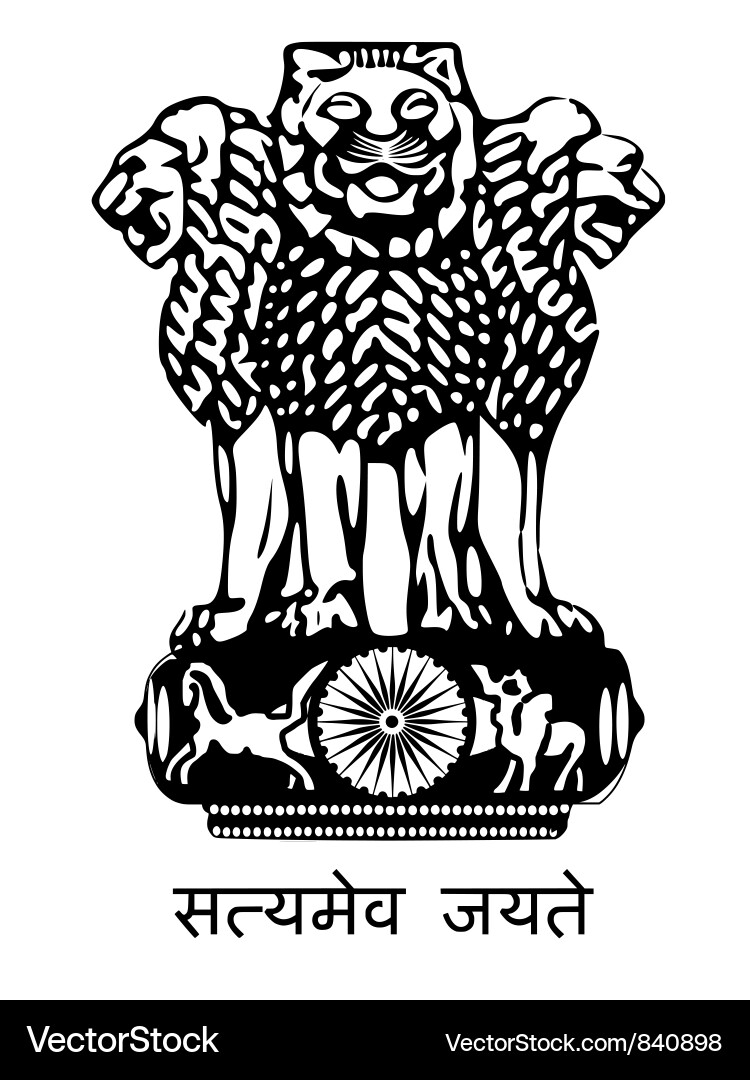 Coat of arms india Royalty Free Vector Image - VectorStock