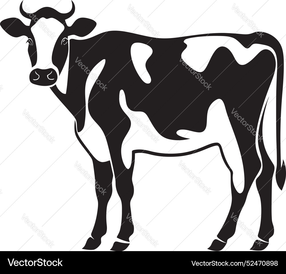 Endearing pasture pal graceful cow icon rural Vector Image