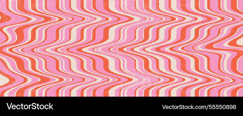 Groovy swirl wavy background psychedelic retro Vector Image