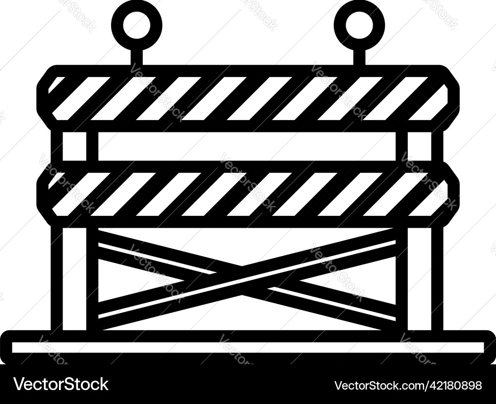 Icon of construction fence Royalty Free Vector Image