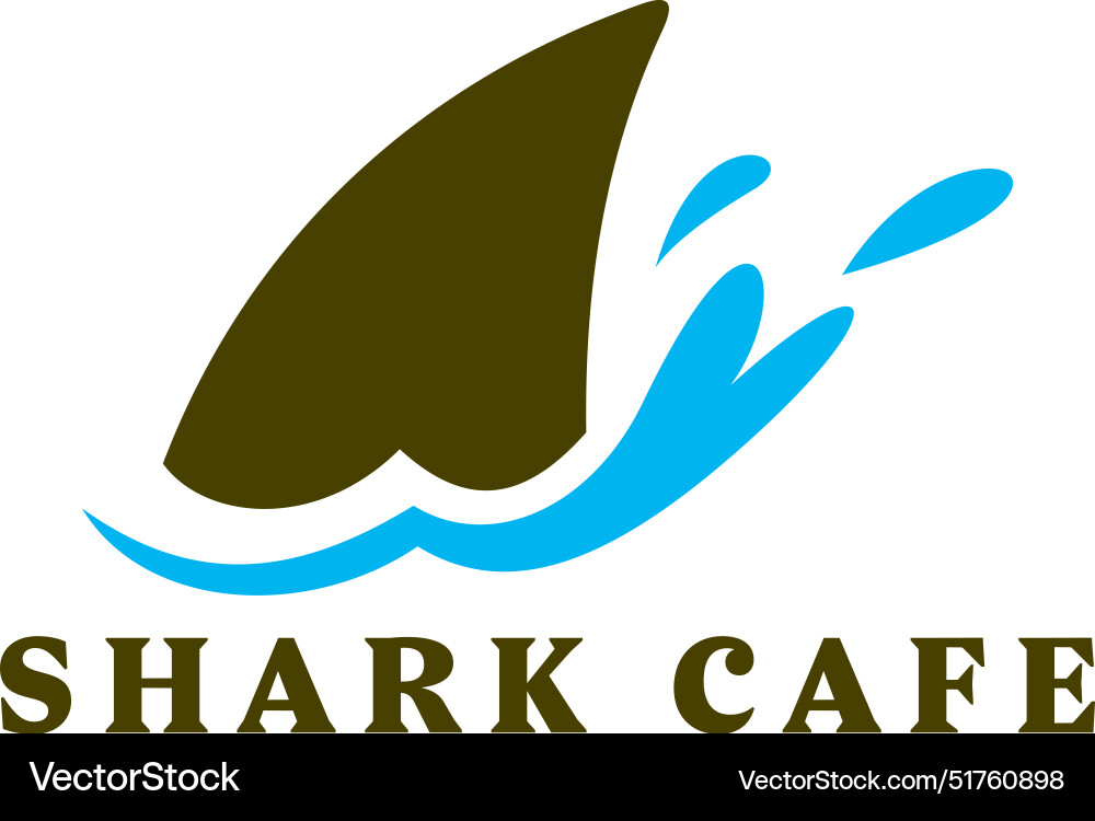 Shark cafe logo Royalty Free Vector Image - VectorStock