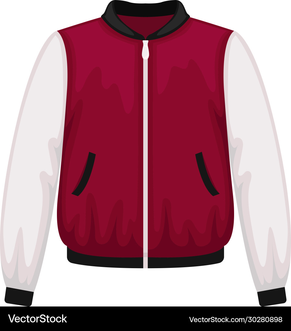 Sporty Women's Bomber Jacket Royalty Free Vector Image