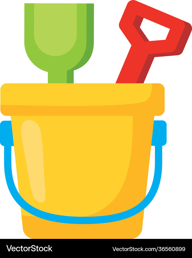 Bucket and tools Royalty Free Vector Image - VectorStock
