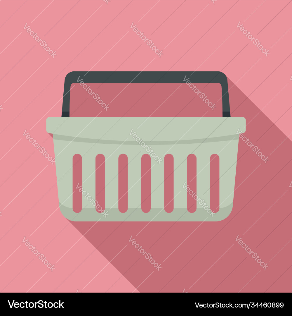 Hypermarket Shop Korb Ikone flach Stil Lizenzfreier Vektor