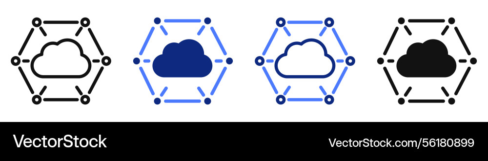 Icon or logo related to cloud computing Royalty Free Vector