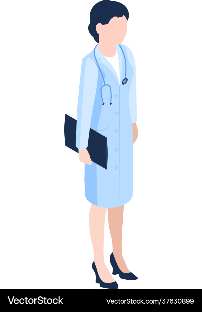 Isometric doctor Royalty Free Vector Image - VectorStock