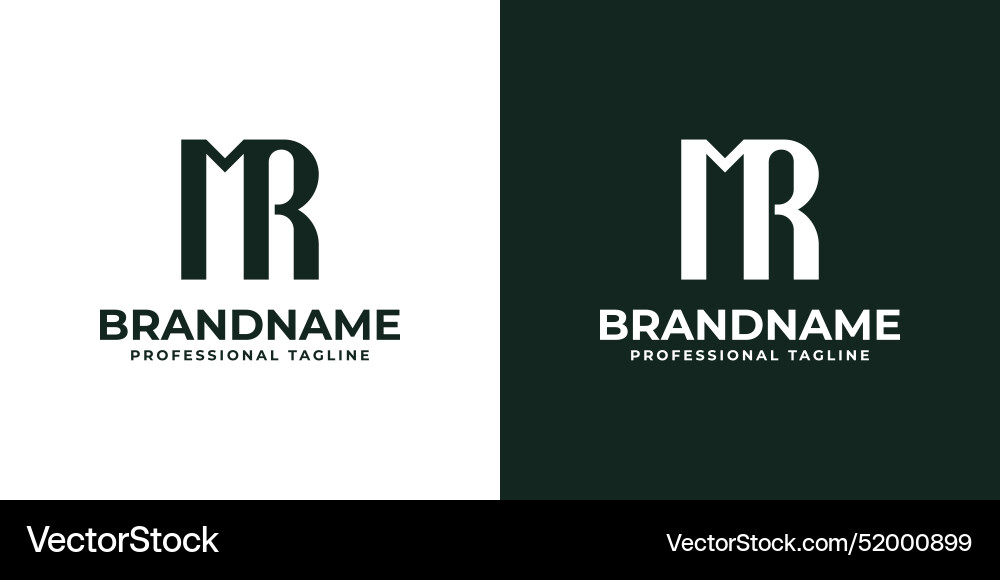 Letters mr monogram logo suitable for any Vector Image