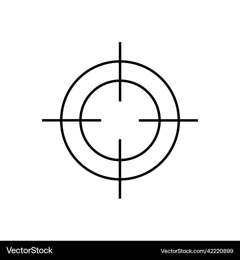 Target Sight Icon - Crosshair Royalty Free Vector Image