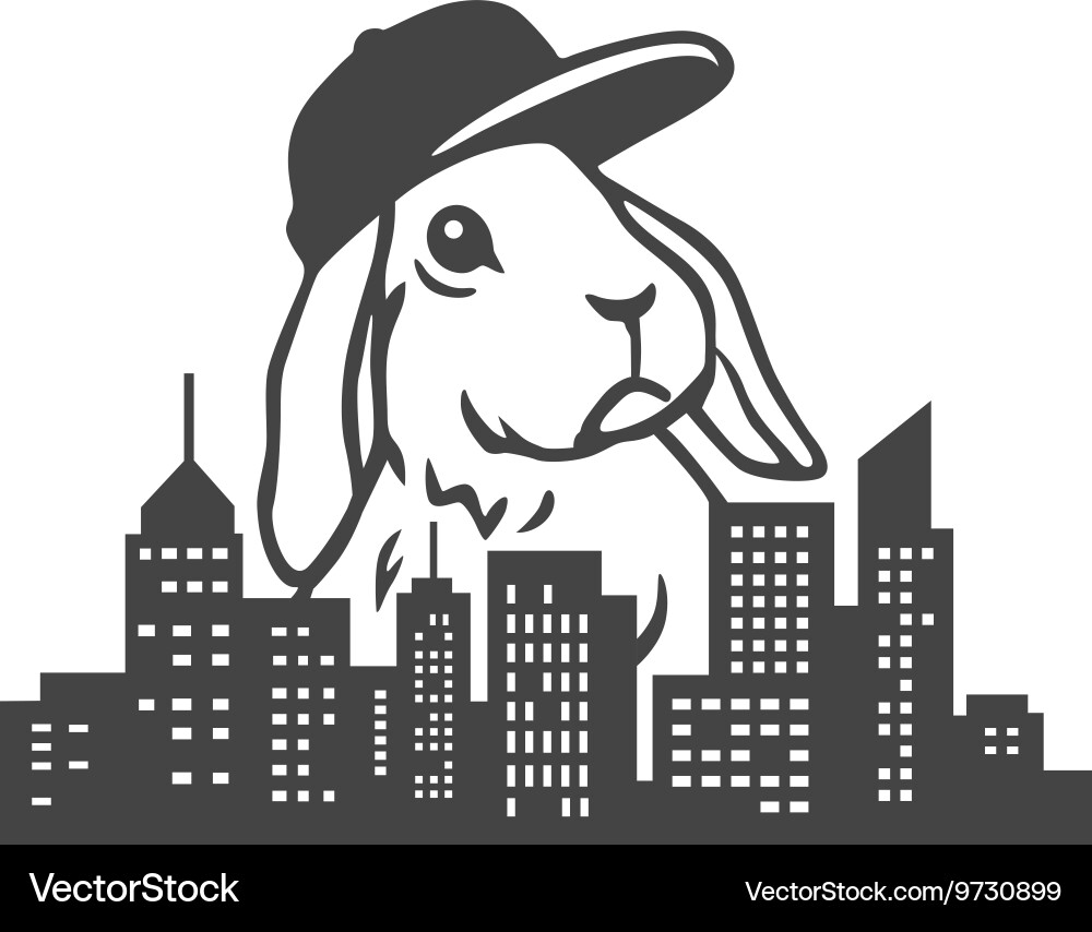 Urban rabbit Royalty Free Vector Image - VectorStock