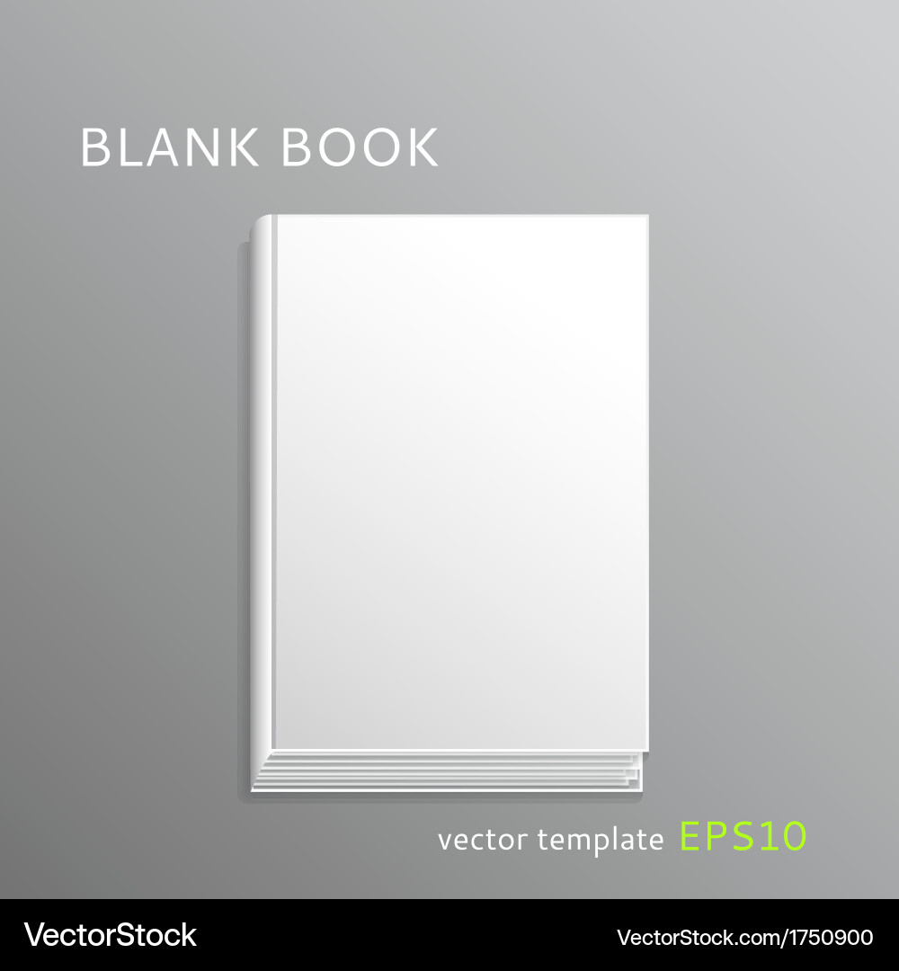 Blank book Royalty Free Vector Image - VectorStock