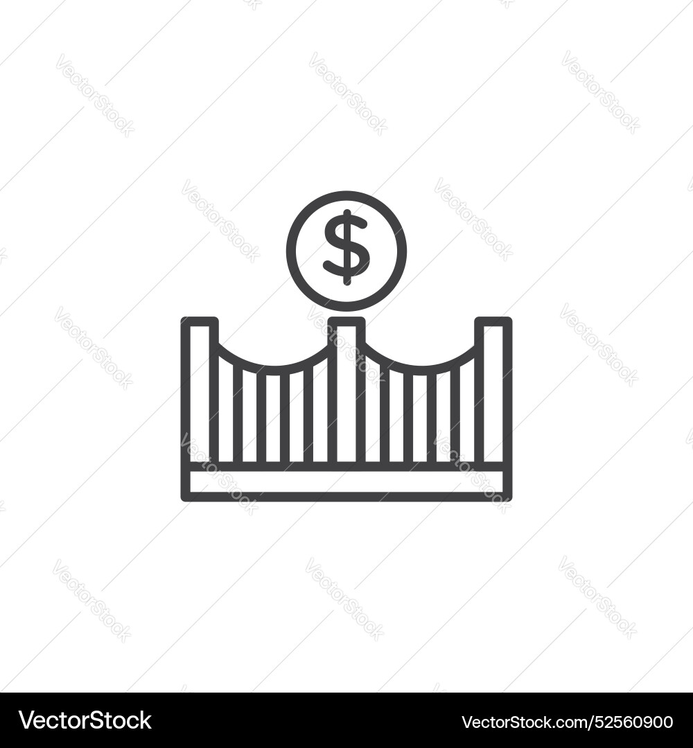 Bridging loan icon set on white background Vector Image