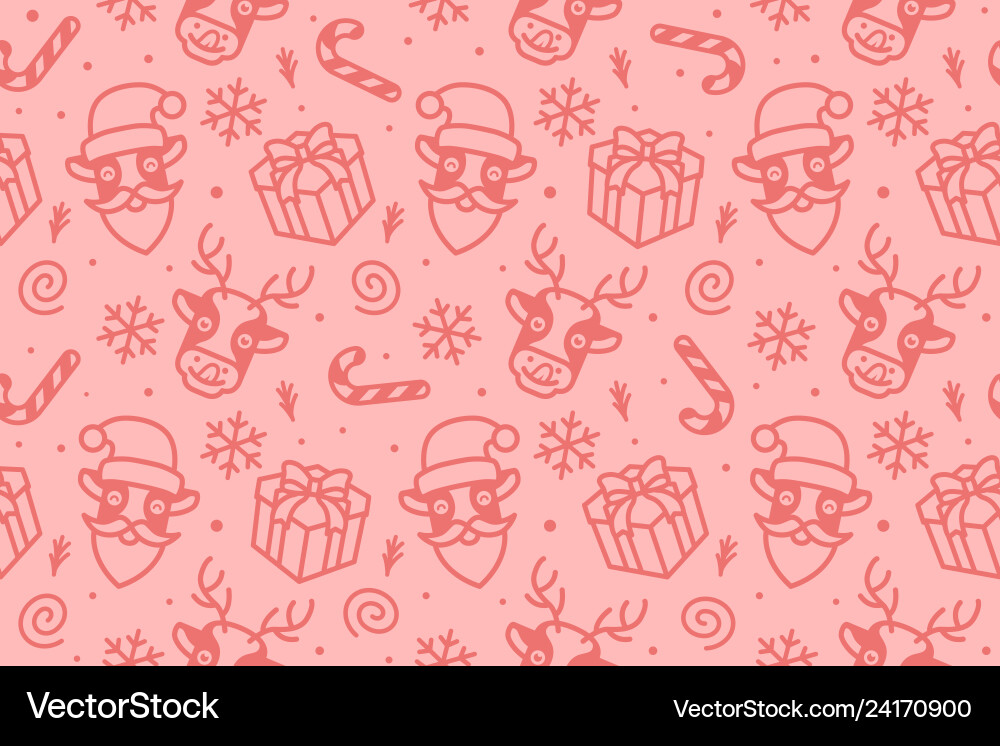 Christmas pattern seamless background Royalty Free Vector