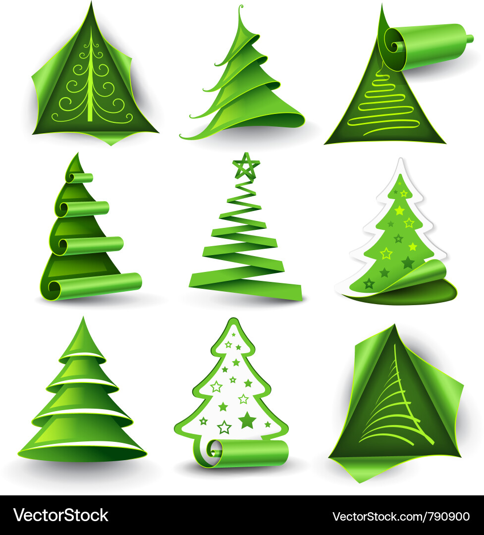 Christmas trees Royalty Free Vector Image - VectorStock